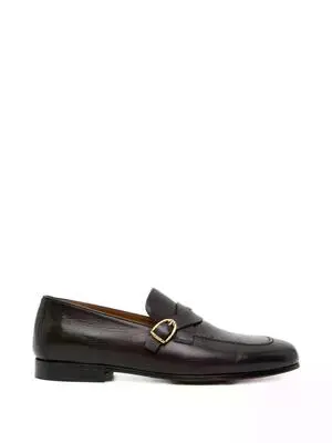 TOM FORD Gigi Twisted Band Buckle Loafers - Brown