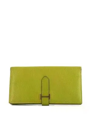 Hermès 2005 Béarn Wallet - Green