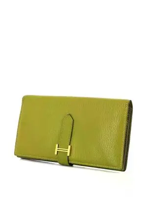 Hermès 2005 Béarn Wallet - Green