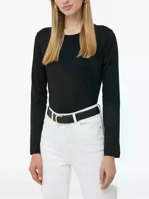 Armani Exchange Crew-neck Long-sleeve T-shirt - Black