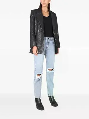 THE MANNEI Embellished Single-breasted Coat
