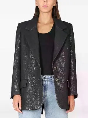 THE MANNEI Embellished Single-breasted Coat