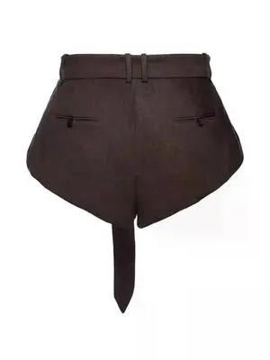 Magda Butrym Belted Pleated Mini Shorts