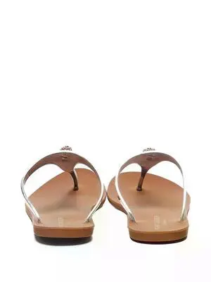 Kurt Geiger Logo Detail T-bar Flip-flops - Brown