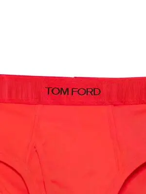 TOM FORD Logo-waistband Jersey Briefs - Red
