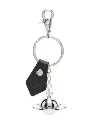 VIVIENNE WESTWOOD Orb-plaque Charm Keyring - Black