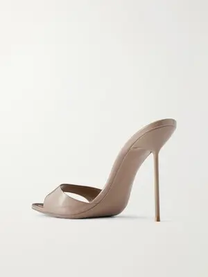 Paris Texas Lidia 105 Patent Leather Mules - Brown
