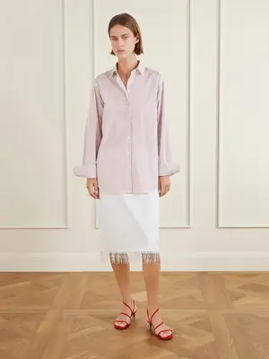 RÓHE Striped Cotton-poplin Shirt