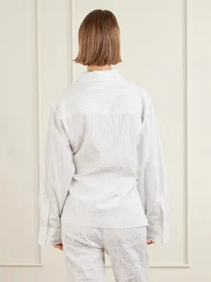 RÓHE Striped Crepon Shirt With Asymmetrical Button Closure - Multi
