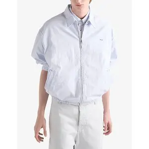 Prada Boxy-fit Chambray Cotton Blouson Jacket
