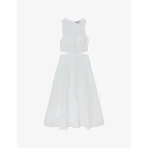 REISS Hazel Cut-out Midi Dress - Ivory