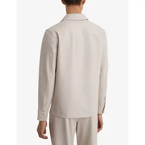 REISS Cleric Patch-pocket Stretch-woven Overshirt