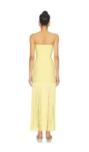 MORE TO COME Marissa Fringe Dress - Yellow
