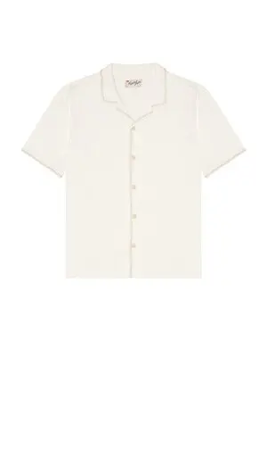 Marine Layer Embroidered Resort Shirt In . Also - White