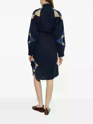 A.p.c. Patchwork Shirt Dress - Blue