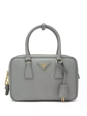 Prada Triangle-plaque Tote Bag - Grey