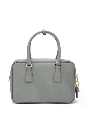 Prada Triangle-plaque Tote Bag - Grey