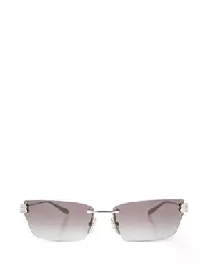 Balenciaga Bb-logo Rimless Sunglasses - Silver