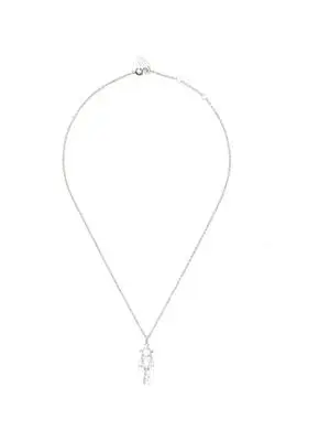 VIVIENNE WESTWOOD Crystal Embellished Pendant Necklace - Silver