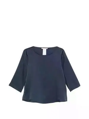 PENNYBLACK Three-quarter Sleeve Satin Blouse - Blue