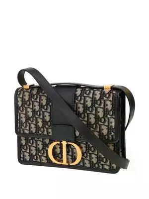 Dior 30 Montaigne Oblique Handbag - Black