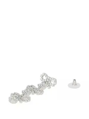 SELF-PORTRAIT Crystal-embellished Bow Earrings