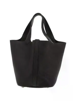 Hermès Leather Tote Bag - Black