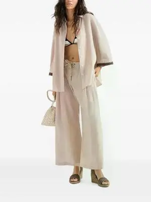 Brunello Cucinelli Embellished Linen Shirt