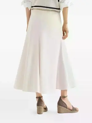 Brunello Cucinelli Cotton Organza Skirt - Neutrals