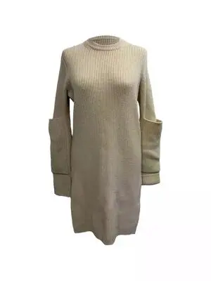 JOSEPH Ribbed-knit Side-slit Sweater Dress - Neutrals