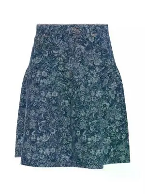 GANNI Floral-print Flared Skirt
