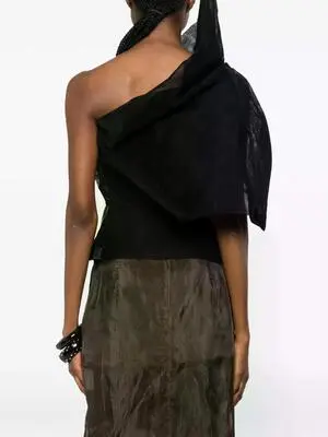 Rick Owens Asymmetric Draped Sleeveless Top