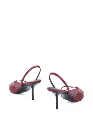 Victoria Beckham Leather Slingback Sandals - Red