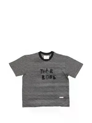 SONG FOR THE MUTE Yearbook Striped T-shirt - Black