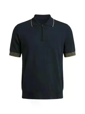 Peserico Zip-fastening Fine-knit Polo Shirt