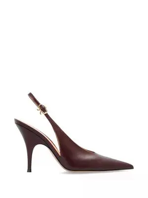 GIANVITO ROSSI Gianvito Rossi Sofia Pointed-Toe Slingback Pumps Red