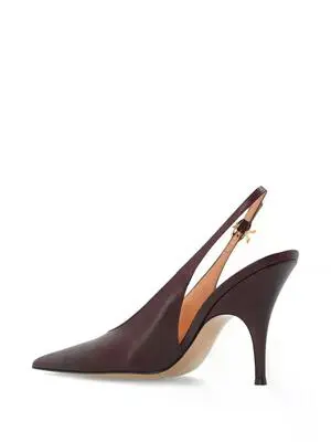 GIANVITO ROSSI Sofia Pointed-toe Slingback Pumps - Red