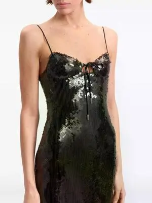 16Arlington Sequin Embellished Midi Dress - Brown