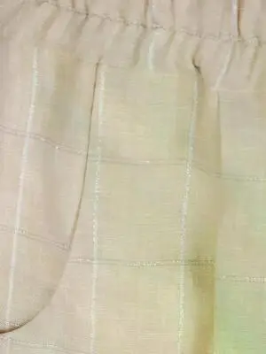 Kiton Check Pattern Drawstring Trousers
