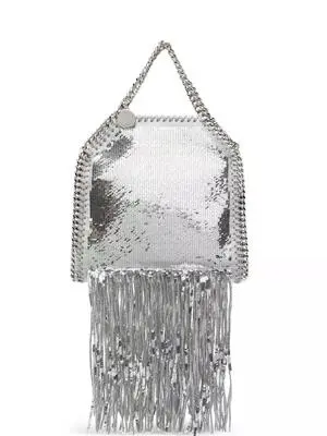 Stella McCartney Mini Falabella Fringed Tote Bag - Silver