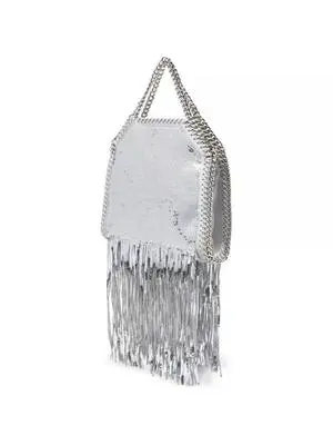 Stella McCartney Mini Falabella Fringed Tote Bag - Silver