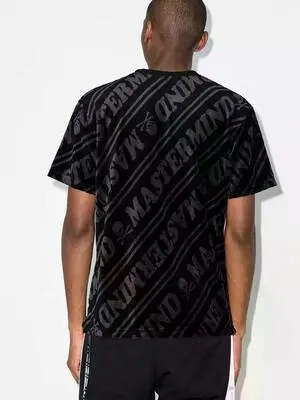 MASTERMIND WORLD Logo-print Velour T-shirt