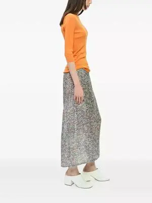 6397 Printed Midi Skirt