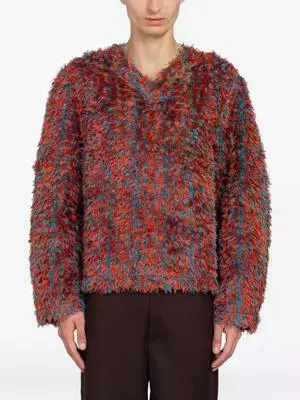 Séfr Agustin Textured-finish V-neck Jumper - Multicolour