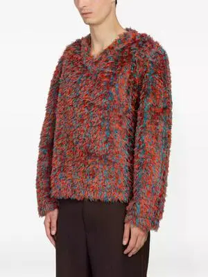Séfr Agustin Textured-finish V-neck Jumper