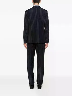 MANUEL RITZ Pinstripe-pattern Single-breasted Suit - Blue