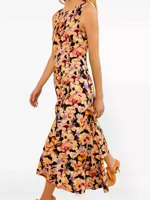Ulla Johnson Floral-print Midi Dress - Black