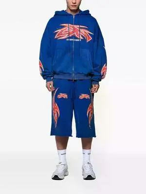 GODMADE Graphic-print Zip-up Hoodie - Blue