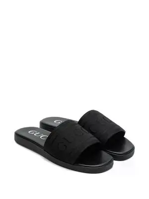 Gucci Logo-embroidered Slides