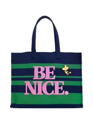 Essentiel Antwerp Peanuts Striped Graphics Tote Bag